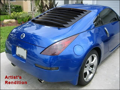 350z back window louvers store